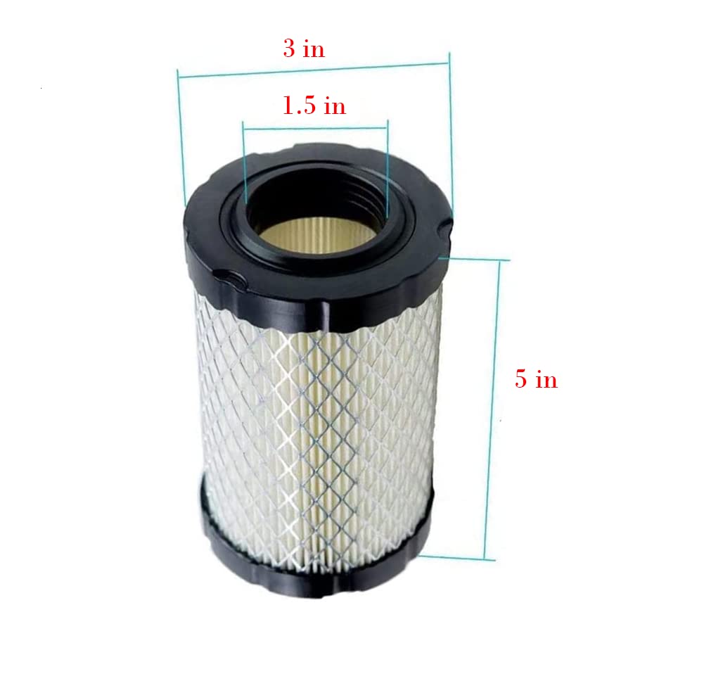 796031 Air Filter with Fuel Filter for John Deere D100 D110 D125 D130 Fits for Husqvarna Yta22V46 Yth22V46 Yth24V48 Hu800Awd, BS 591334 492932 310000 Engine Lawn Mower