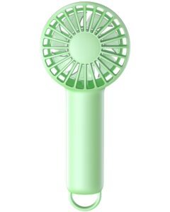 nhpoi mini fan, mini handheld fan, small cute design portable fan with 3 powerful wind speed, battery operated, usb rechargeable, 9 hours long working time, pocket size for travel