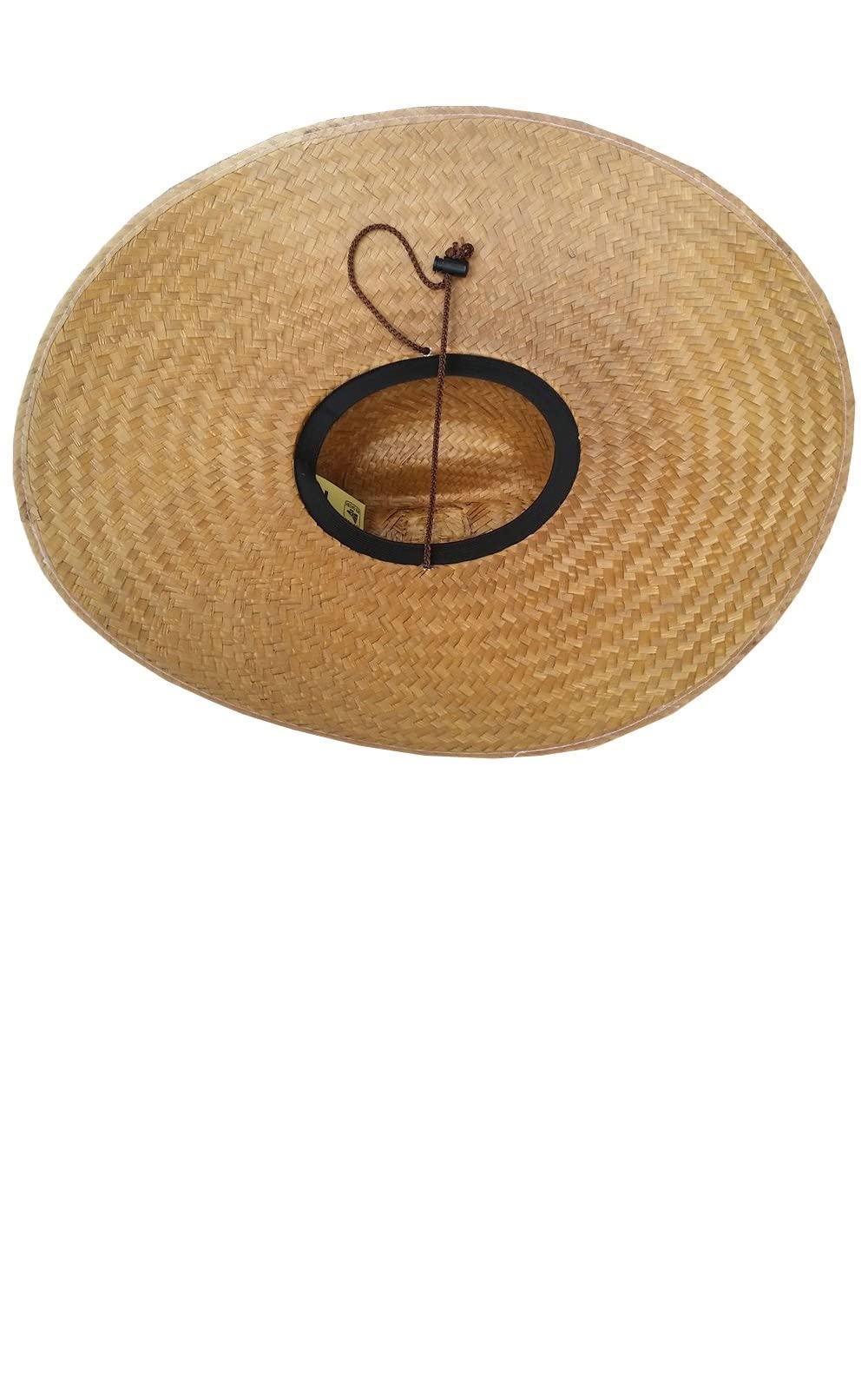 Double Weaved Hard Shell Shade Hat Large Fit Wide Brim Straw Hat Tan