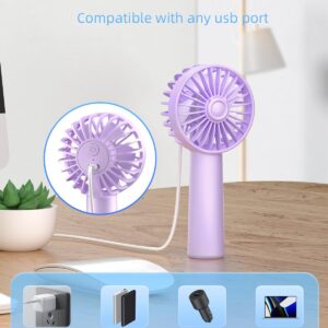 KIDEE Mini Portable Fan, Small Handheld Fan with 3 Speeds, Small Hand Fan USB Rechargeable, Personal Fan Battery Operate for Outdoor Indoor Commute Office Travel