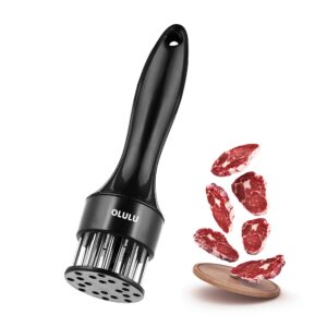 meat tenderizer, olulu stainless steel needle ultra sharp 20 blades meat tenderizer tool for tenderizing chicken, beef, steak, veal and pork