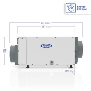 AprilAire E070 Pro 70-Pint Crawl Space Dehumidifier + Model 76 Wall Mount Dehumidifier Control, Commercial-Grade Whole-House Dehumidifier for Basement, Crawlspace, or Whole Home up to 2,200 sq. ft.