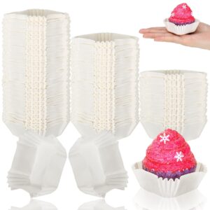 tanlade 350 pcs square mini cupcake liners disposable brownie baking cups pan liners paper baking cup for cupcakes and cup liners party supplies for weddings birthdays bridal(white)