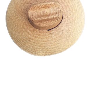 Double Weaved Hard Shell Shade Hat Large Fit Wide Brim Straw Hat Tan