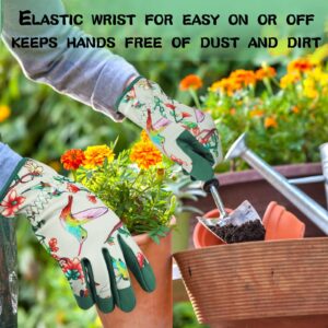 SLARMOR Leather-Gardening-Gloves for Women - Thorn-Proof Work-Gloves with Touch Screen for Weeding, Digging, Planting,Pruning Yard Garden Gloves -Small