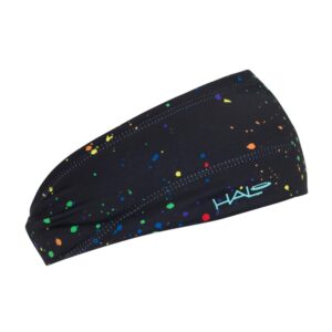 halo headband bandit - wide pullover sweatband for both women and men, confetti