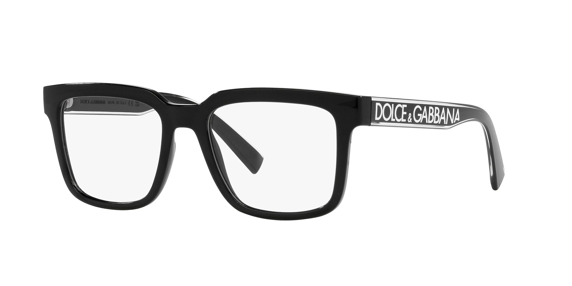 Dolce & Gabbana DG 5101 501 Black Plastic Square Eyeglasses 50mm