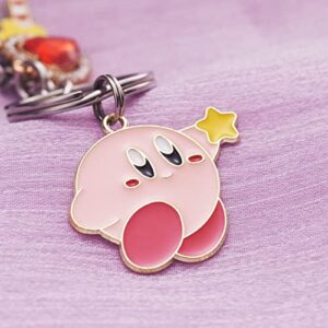 Kirby Merch Cute Keychain Cartoon Video Game Character Gifts For Teen Girls Daughter Women Birthday Gift Keychains