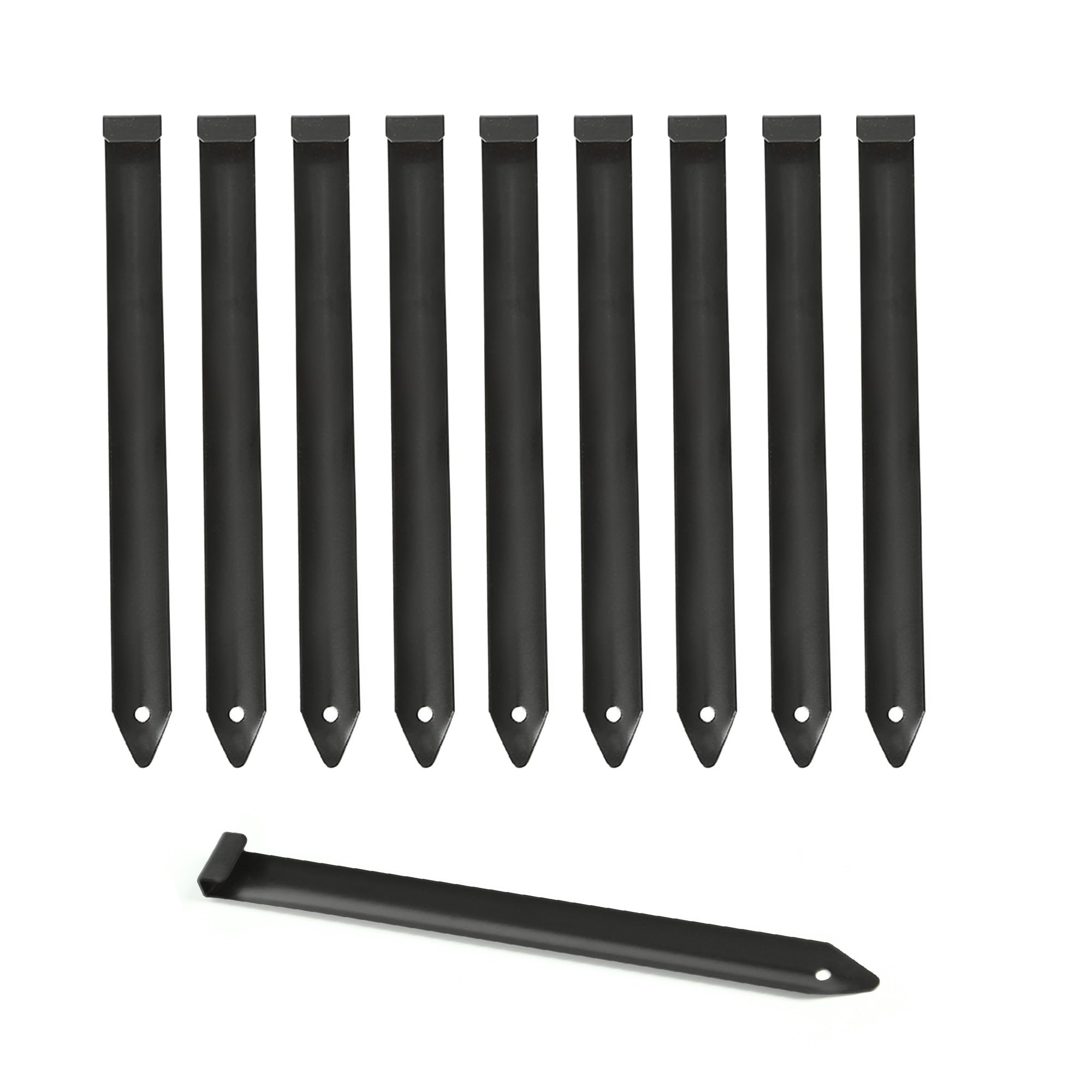 20Pcs Metal Landscape Edging Stakes, 8.5In Garden Stakes Landscape Anchoring Spikes for Terrace Board, Landscape Edging Coil, Grass Barrier, Bender Board, Garden Liner