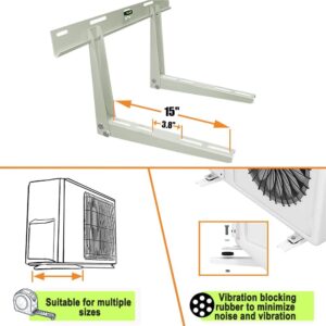 CAT SO RICH Outdoor Wall Mounting Bracket,Support up to 265Lbs,9000-36000 Btu Condenser, for Hanging Ductless Mini Split Air Conditioner Heat Pump Systems,Split HVAC Installation Kit