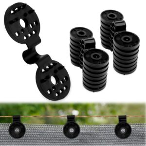 50 pcs shade cloth clips, 2024 shade cloth plastic clips greenhouse shade cloth fix clamp, windproof awning clamp grip tarp clips for sunshade net, anti bird netting, garden netting, patio accessories