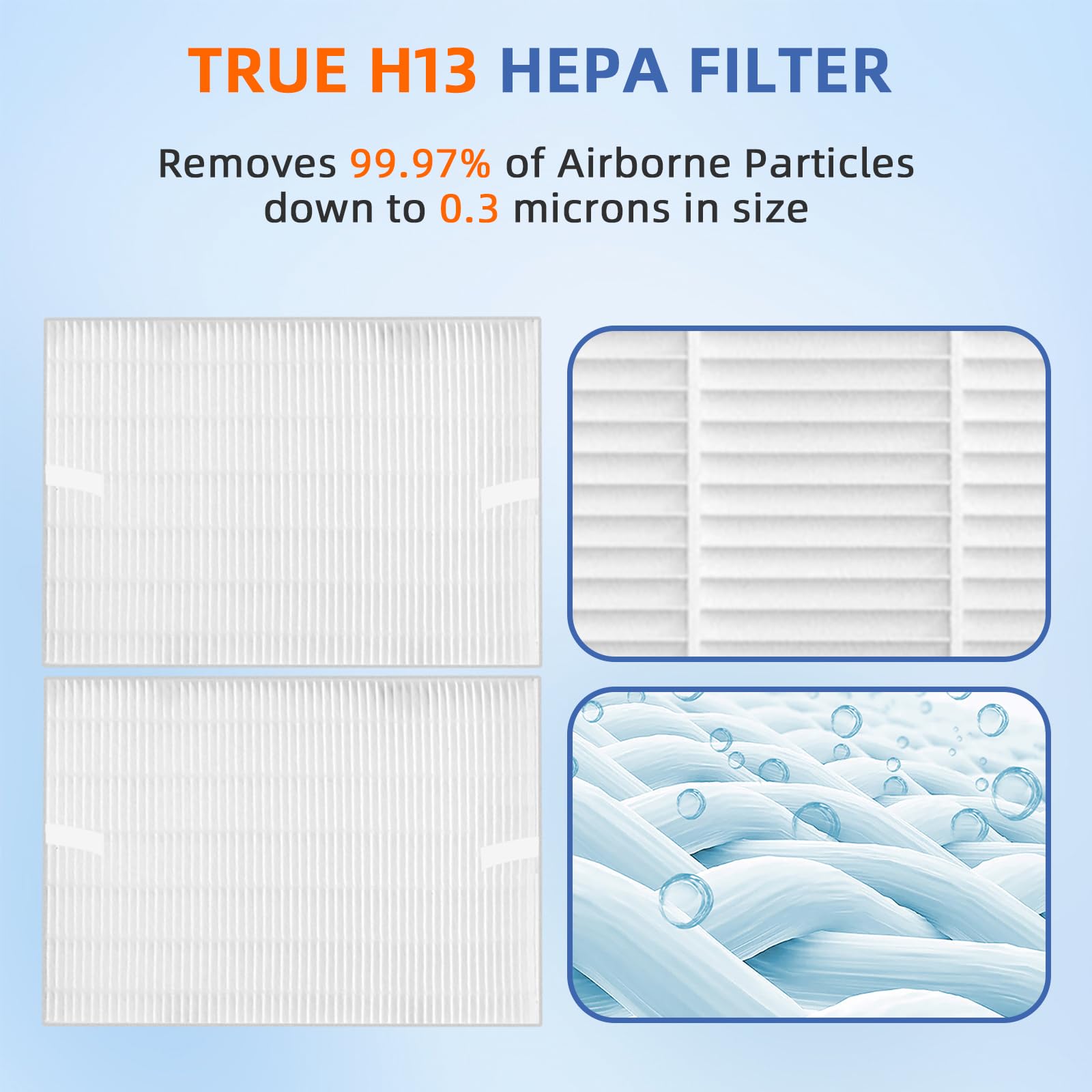 HPA200 Replacement Filters for Honeywell Air Purifier HPA200 HRF-ARVP200 Series,Compatible with HPA200, HPA201, HA202, HPA204, HPA250,HPA5200,4 True HEPA R Filter+8 Activated Carbon Pre-Filter A