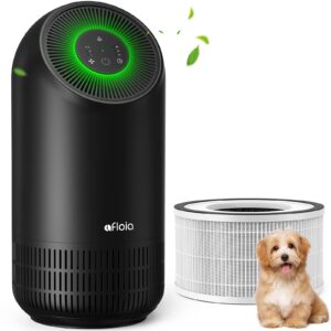 afloia air purifiers for home large room fiilo black, afloia washable & removable pet efficient replacement filter