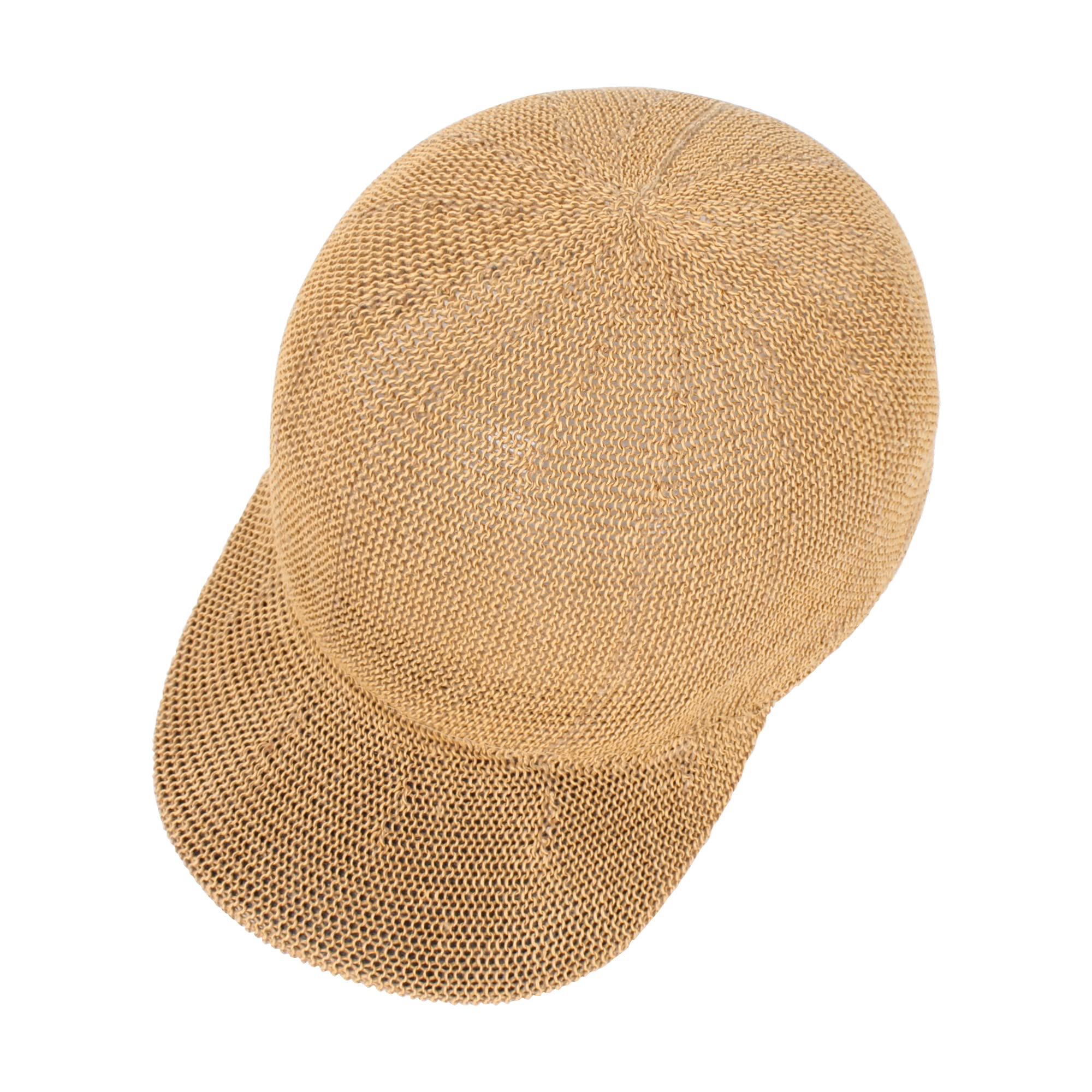 Meyaus Unisex Adults Straw Woven Visor Sunhat Summer Outdoor Travel Baseball Cap Khaki