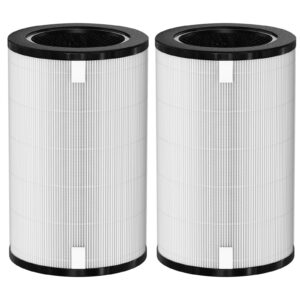 ap-t40fl true hepa replacement filter compatible with 1461901 homedics total clean 5-in-1 air cleaner purifier, ap-t40 ap-t45wt ap-t40wt ap-t45-bk ap-t45-wt ap-t40wtar, 2 pack