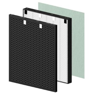 air400 replacement filter compatible with bissell air400 2479, hepa activated carbon pack 3365, include 2521 true hepa filter,pre filter, 2520 carbon filter(1-set)