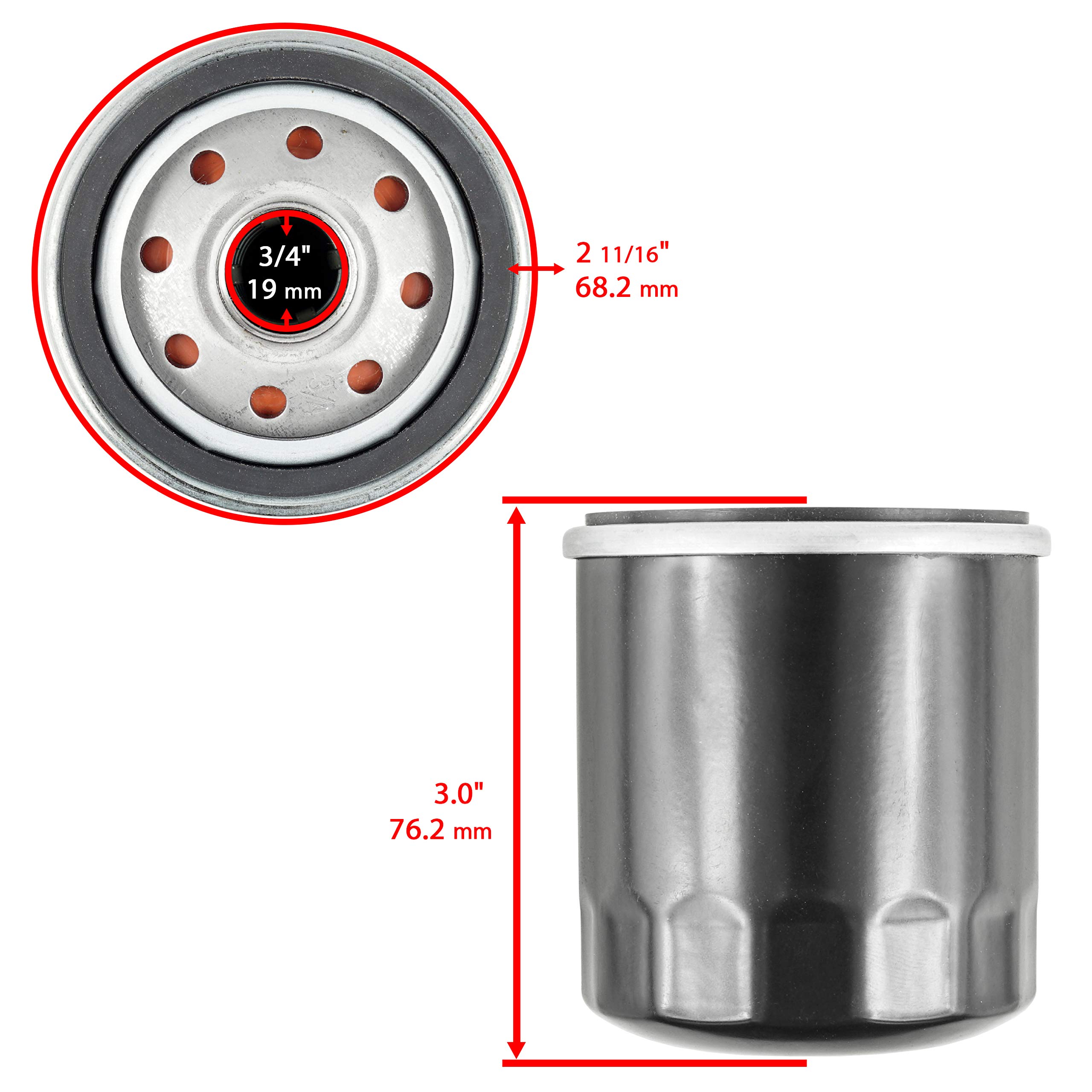 Caltric Hydro and Oil Filter Pack Compatible with Exmark Lazer Z X Series Zero Turn 60" 70" Deck 116-0164