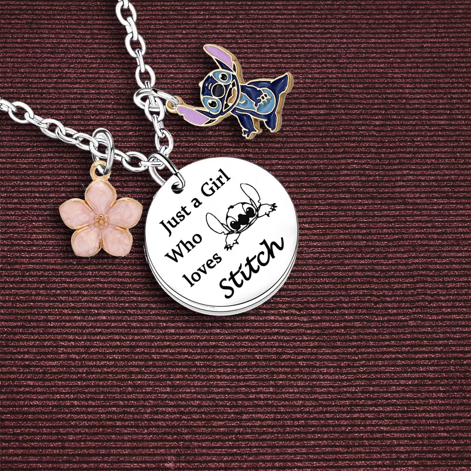 Stitch Necklace Gifts Ohana Necklace Stitch Jewellery Friendship Gifts for Daughter Sister Niece Friends Stitch Birthday Gifts for Women