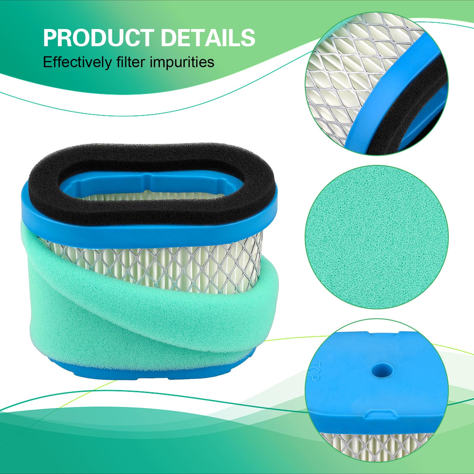 697029 Air Filter for B&S 690610 498596 for John Deere M147431 M143278 fit JS63 JS63C JS63E JA65 JA60 JA62 JS40 JS45 JA62 JS60 JS60H JS61 SP6211 SP6213