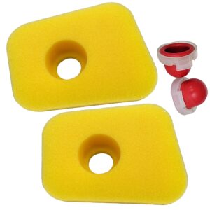 2 pack 27987s air filter cleaner foam for bs lawn mower 7987 4108 5001h john deere am34963 lg27987 lg27987s briggs stratton 60500 61500 80500 81500 90102 130200 131200 140200