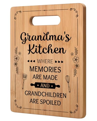 Grandma Gifts, Grandma Birthday Gifts - Unique Cutting Board - Best Gifts for Grandma from Grandchildren - Thoughtful Mothers Day Christmas Gifts for Grandma Grandmother Gift Ideas