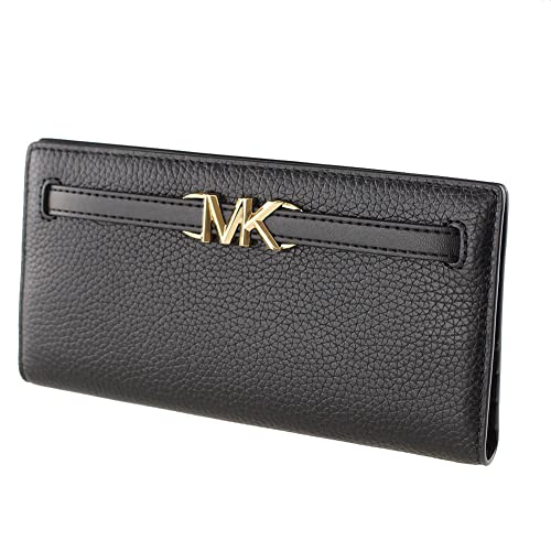 Michael Kors Large Snap Leather Wallet, Black