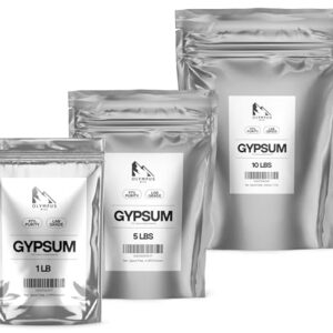 Gypsum Powder for Mushroom Substrate (1 lb), Lab Grade, Garden Soil Amendment (Calcium Sulfate Dihydrate), Packaged in HEPA Enclosure