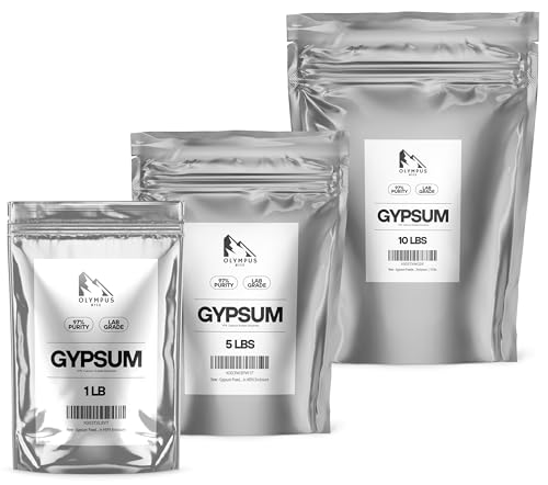 Gypsum Powder for Mushroom Substrate (1 lb), Lab Grade, Garden Soil Amendment (Calcium Sulfate Dihydrate), Packaged in HEPA Enclosure