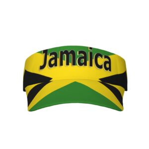 vintage jamaica flag jamaican hats sun visor sun sports adjustable visor hat for men women black gold green