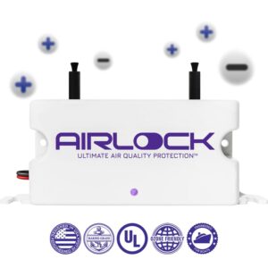 airlock boat odor air purifier - marine air purifier for fresh clean air | boat accessories | easy to install | maintenance-free | deodorizer odor eliminator