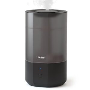 livatro 4l top fill humidifiers for bedroom large room nursery, cool mist humidifier with ultrasonic quiet, auto shut-off and easy to clean, last up to 40 hours, black