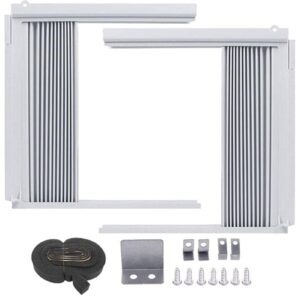 tangchen window air conditioner side panels with frame, room ac accordion filler curtain kit replacement, adjustable insulation ac side panel for preventing heat noise