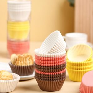 SKIDEC Rainbow Standard Cupcake Liners 400 Count Colorful Paper Baking Cups Disposable Cupcake Wrappers for Holiday and Party Baking Supplies