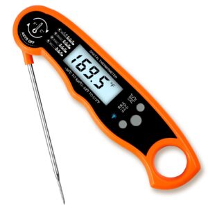 Engsav Meat Thermometer,Digital Food Thermometer for Kitchen, Cooking, Grilling, Turkey, Steak, Wireless Temperature Probe with Calibration and Backlight Instant Read Thermometer