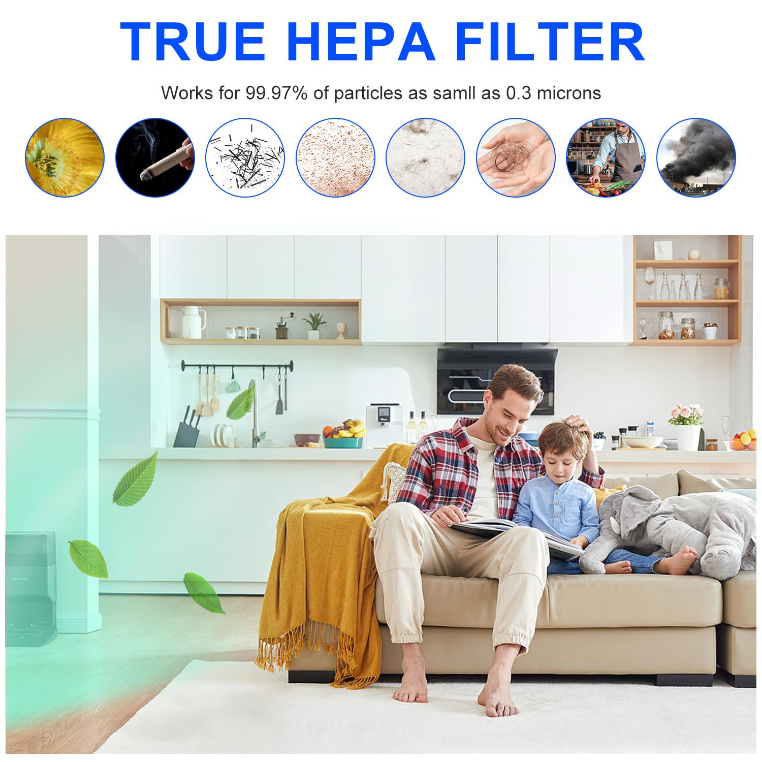 Can-Meageren Replacement 20500 H13 HEPA Filter Compatible for Honeywell 10500 17000 17005 Air Purifiers, (1 HEPA +2 Carbon Pre-Filter)