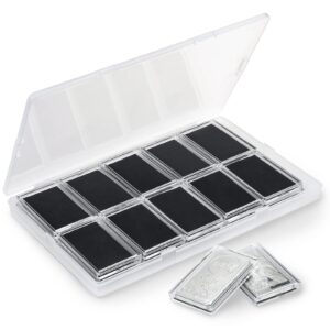 yncotte 1 oz silver bar holder, 20 pcs silver bar capsule storage bar capsule container for 1 ounce silver bar