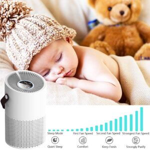 Air Purifiers for Home Large Room Dust Smart Hepa Air Purifier with 10000mAh Battery