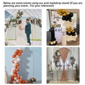 Vincidern 6.6 FT Wedding Arch Backdrop Stand for Parties, Balloon Arch Stand, Wedding Arches for Ceremony, Metal Arch Backdrop Stand for Bridal Baby Showers, Birthday Party Decoration Door Frame Gold