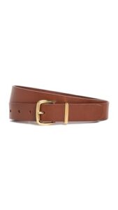 madewell women's the essential leather belt, warm cinnamon, brown, m