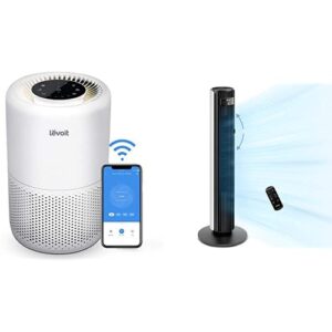 levoit air purifier and upgraded tower fan