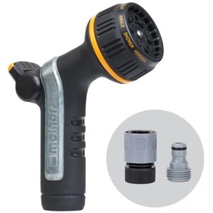 melnor 65179amz heavyweight metal thumb control nozzle w/quick connect set