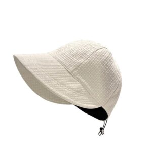 2024 new womens sun hats women's outdoor uv-protection-foldable beach hats,wide brim summer fisherman's caps upf 50+ beige