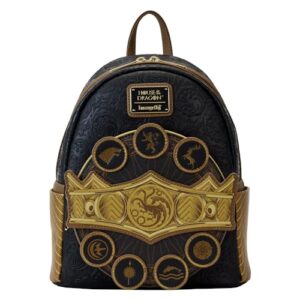 loungefly house of the dragon crown mini-backpack, amazon exclusive