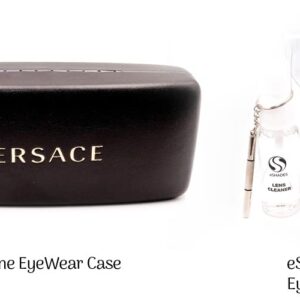 Versace Eyeglass Case + Bundle with eSHADES Luxury Eyewear Kit