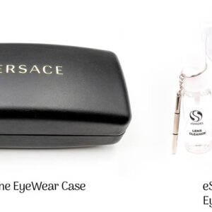 Versace Sunglass Eyeglass Case + Bundle with eSHADES Luxury Eyewear Kit