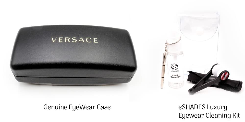 Versace Sunglass Eyeglass Case + Bundle with eSHADES Luxury Eyewear Kit