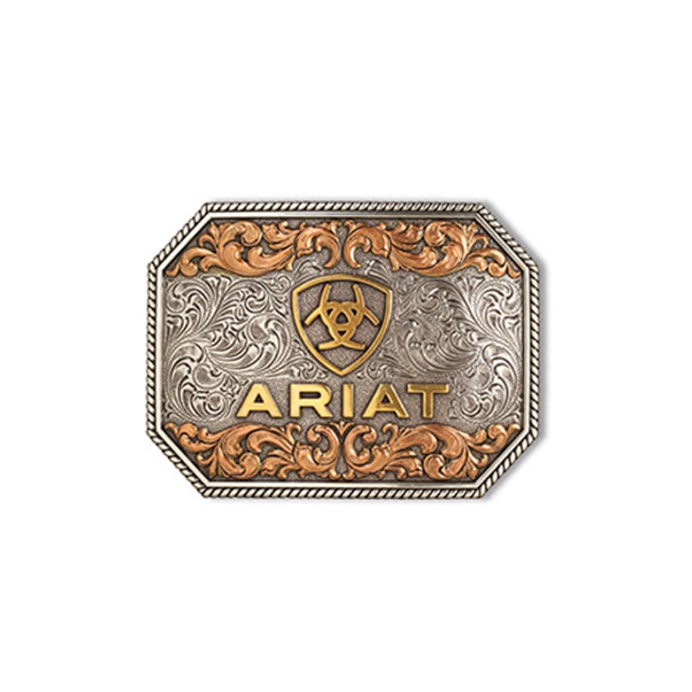 ARIAT Raised Logo Antique Leaf - Acc Buckle