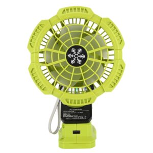 philophca portable clip on fan cordless, personal battery operated fan for ryobi 18v one+ lithium battery 3 speed camping fan with usb port 330° & 110° pivoting rechargeable fan powerful wind