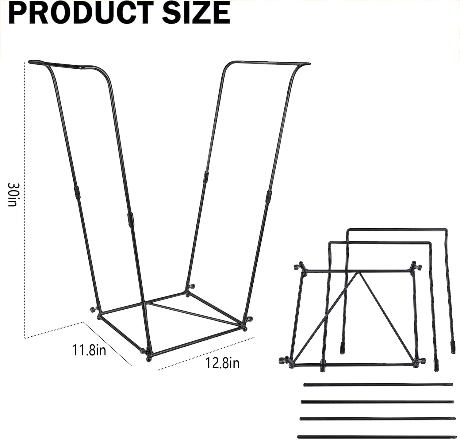 Metal Trash Bag Holder - Garbage Bag Holder Frame Holds 30-45 Gallon Bags-Multi-Use Outdoor Leaf Bag Stand for Yard Camping Garden Lawn Party Supplies (1PC)