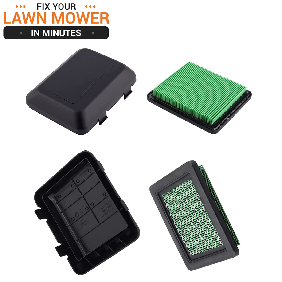 17211-ZL8-023 Air Filter 17231-Z0L-050 Cleaner Cover Exact fit for Honda GCV160 GCV190 GC160 GC190 Engine HRB216 HRB217 HRR216 HRS216 HRT216 Motor Lawn Mower